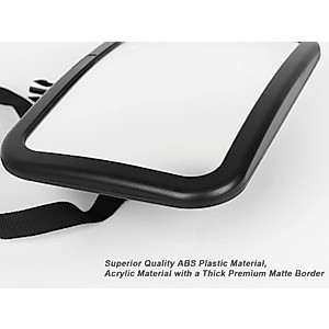 Mluchee Baby Car Mirror, Car Seat Mirror for Rear Facing Infant with Wide Crystal Clear View, Firm Installation, Shatterproof, Crash Tested And Certified