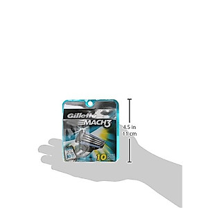 Gillette Mach3 Men's Razor Blades, 10 Blade Refills