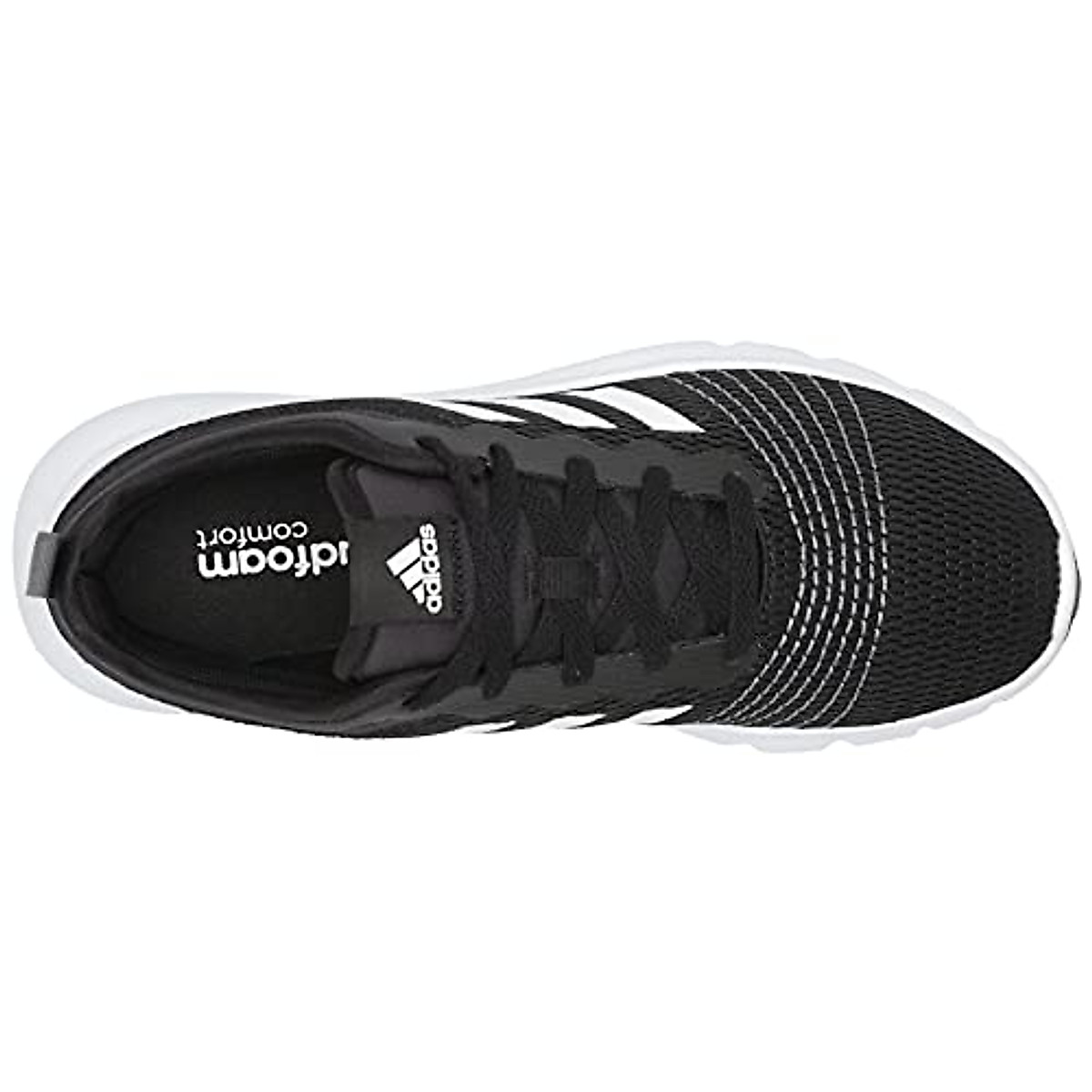 adidas Women's Flex 2 Running Shoe, Black/White/Grey, 8.5