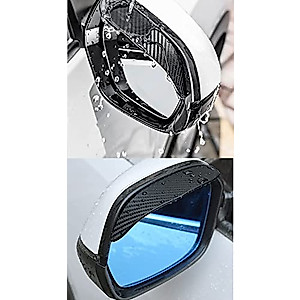 Pincuttee Mirror Rain Visor Eyebrow, Side Mirror Visor Rain Guards,Side Mirror Covers for Car Uniservial Fit 2 Pack