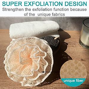 Super Exfoliating Home Spa Weave Loofah Shower Sponge Pouf Mesh Brush - Bath Spa Puff Scrubber Ball - Face Body Poof - Rich Foams Bubble（4.7" Each） Pack of 4