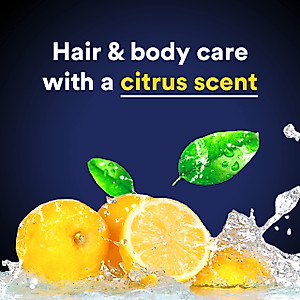 Suave Men 3-in-1 Shampoo Conditioner Body Wash for Gentle Cleansing and Conditioning Citrus Rush Mens Shampoo 3 in 1 Formula with Keratin and Glycerin 28 oz