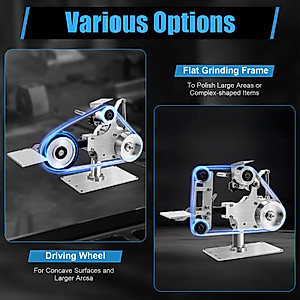 1 x 30 Inch Belt Sander - Vertical & Horizontal Use | 5000rpm Variable Speed | Rotating Sanding Angle - Electric Sanding Polishing Sharpener Belt Grinder Belt Sander for Knife Making