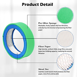 KLWZH 394018S 394018 Air Filter & Pre-Cleaner for BS 392642 271271 272490 5050D Vanguard V-Twin 12.5-20hp 16HP 18HP 392642 5050H 5050B 4135 421400 402400 Engine GT235 LT166