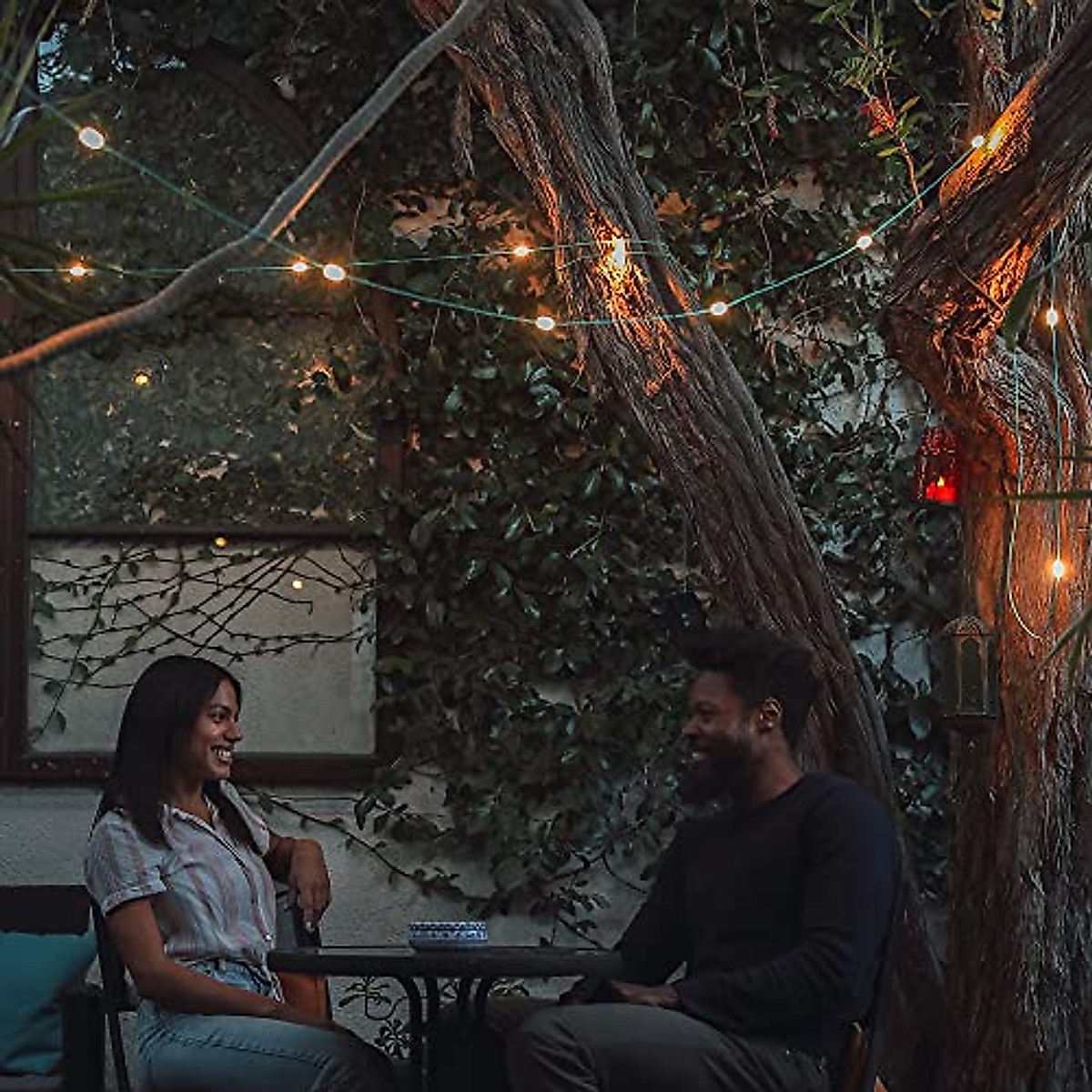 MPOWERD Luci Solar String Lights + Phone Charger: White 18' Rechargeable via Solar or USB-A, 100 Lumens LEDs, Lasts Up to 20 Hours, Waterproof, Camping, Backyard, and Travel