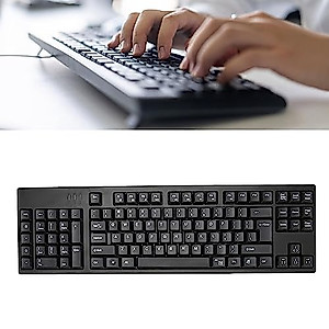 GOWENIC 109 Keys Left Handed Keyboard, Multimedia USB Ergonomic Keyboard, Plug and Play Office Keyboard, Reduce Back and Shoulder Strain to Improve Posture