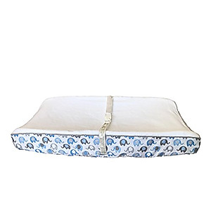 Vera Elephant 100% Cotton Velour Baby Changing Pad Cover (Petal Grey)