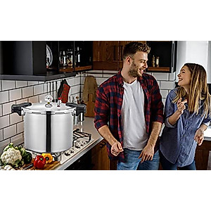 25 quart pressure canner cooker,Built-in luxury digital pressure gauge,Aluminum Explosion proof pressure cookers canners for canning,With1steaming tray Induction Compatible,Delivery from US warehouse