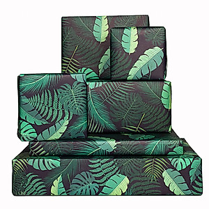 CENTRAL 23 Wrapping Paper (x6) Sheets - Green Leaves and Plants - Eco Gift Wrap for Men and Women - Recyclable - Trendy Design for Girls - For Birthdays