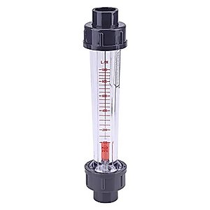 100-1000L/H Plastic Tube Type Water Rotameter Instantaneous LZS-15 Liquid Flow Meter Float Double Thread Female Connector for DN 15 Tube