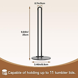 giffgiss Tumbler Lid Organizer 2 Pack(0.79" Width): Holding Up to 11 lids - Metal Holder with 10 Inches of Vertical Space for Kitchen Cabinet Countertop Storage - for Yeti/Stanley/Simple Modern Cups