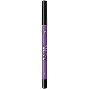 L’Oréal Paris Makeup Infallible Pro-Last Pencil Eyeliner, Waterproof and Smudge-Resistant, Glides on Easily to Create any Look, Purple, 0.042 oz.