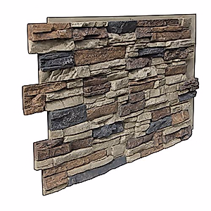 Tritan BP - Lightning Ridge 48 in. x 24 in. Class A Fire Rated Faux Stone Siding Panel Finished Nature Spirit