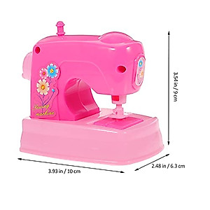 balacoo Kids Sewing Machine Toy Mini Sewing Machine Portable Sewing Machine Sewing Kit for Kids (Pink Without Battery)