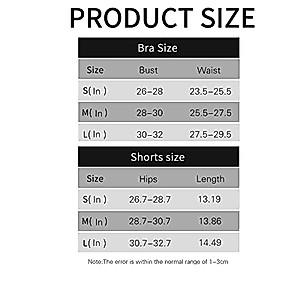 OYS Workout Sets for Women 2 Piece Outfits Seamless High Waisted Yoga Shorts Running Sports Bra Clothes