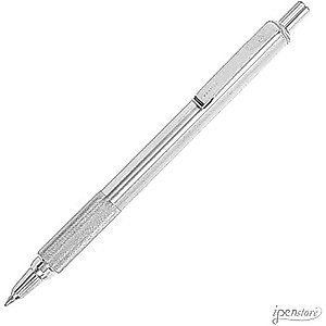 3 - Zebra F-701 Ballpoint Pens, Stainless Steel with Knurled Grip, Pk of 3 Pens