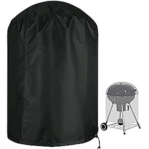 Flymer Charcoal Grill Cover Round Waterproof BBQ Grill Cover 30 Inch for Weber Charcoal Grill