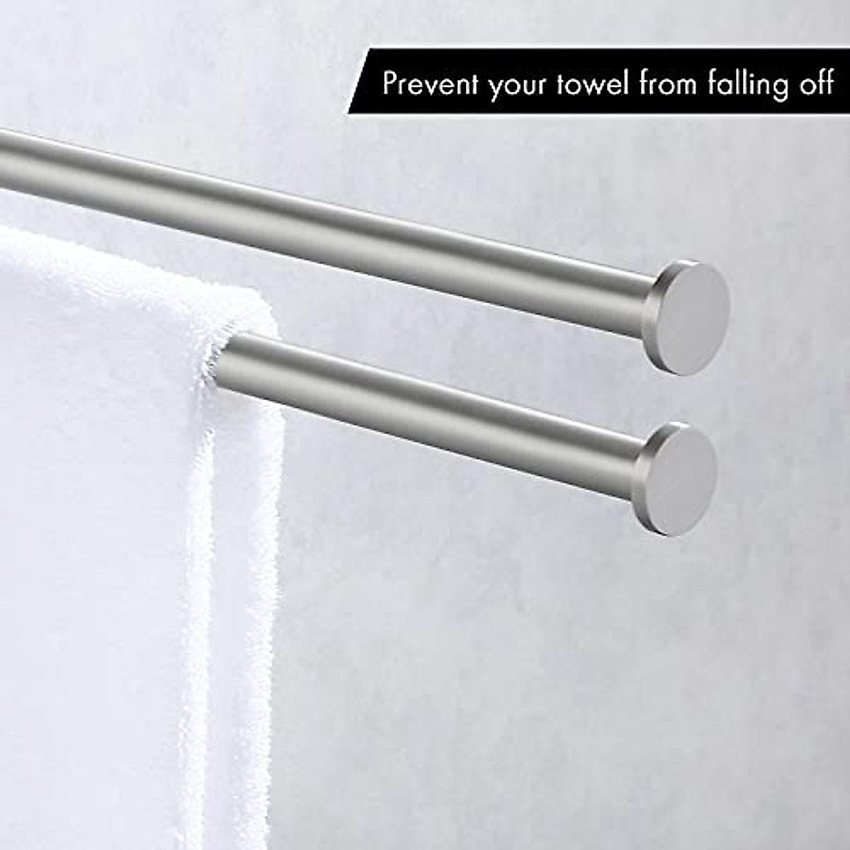 KES Kitchen Swivel Towel Bar 9-Inch Swing Out Towel Rack Double Towel Bar 2-Arm Wall Mounted SUS 304 Stainless Steel Brushed Finish, A2106S23-2