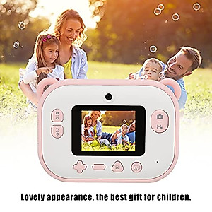 Vbestlife Kids Instant Print Digital Camera, 2.4'' IPS Screen Rechargeable Camera Digital Creative Print Camera with Multiple Functions, for Birthday Gifts