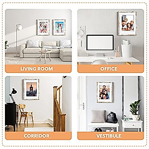 SYNTRIFIC 12x16 Picture Frames Set of 6,Rustic Distressed White Photo Frames Display Pictures 8.5x11 with Mat or 12x16 Without Mat,Farmhouse Wall Gallery Collage Photo Frames Home Decor Poster Frame