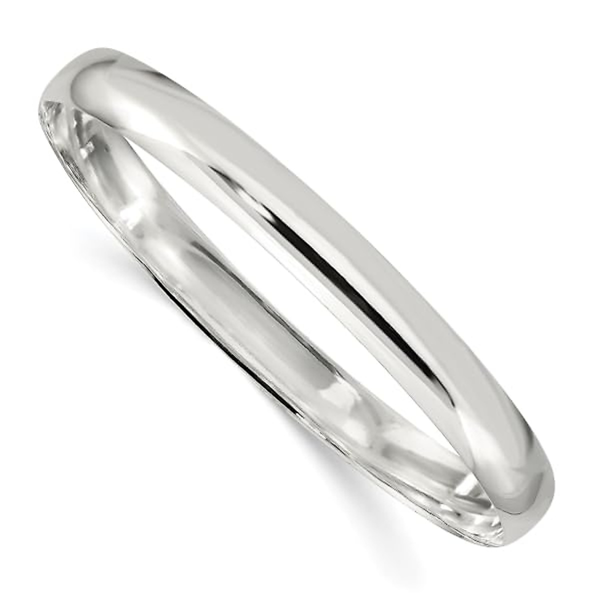 IceCarats 925 Sterling Silver 7mm Slip On Bangle Bracelet