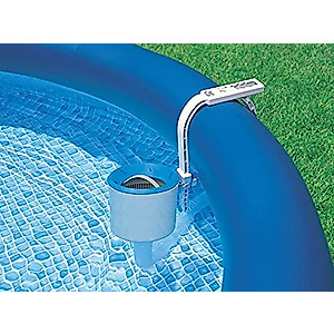 Intex Deluxe Wall Mounted Pool Surface Automatic Skimmer with Removable Strainer Basket for 800+ GPH Pumps, Above-Ground Pool Accessory, 2 Pack