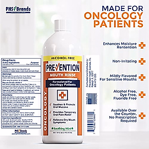 Prevention Oncology Mouth Rinse | Alcohol Free - Specially Formulated for Patients Undergoing Oncology Treatment, Value 2-Pack