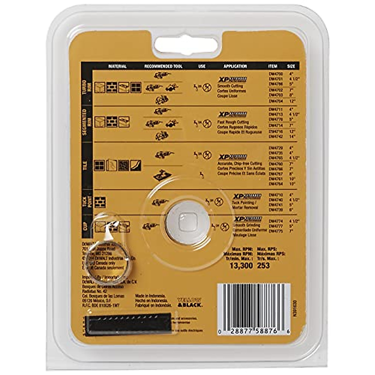 DEWALT Diamond Blade, Tuck Point, 4-1/2-Inch x 1/4-Inch (DW4740)