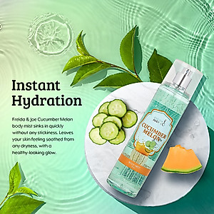 Cucumber Melon Fine Fragrance Body, Womens Perfume Fragrance Body Mist & Sprays, Women's Refreshing Scented Gifts & Presents 8 oz Fine Mist Spray Bottle