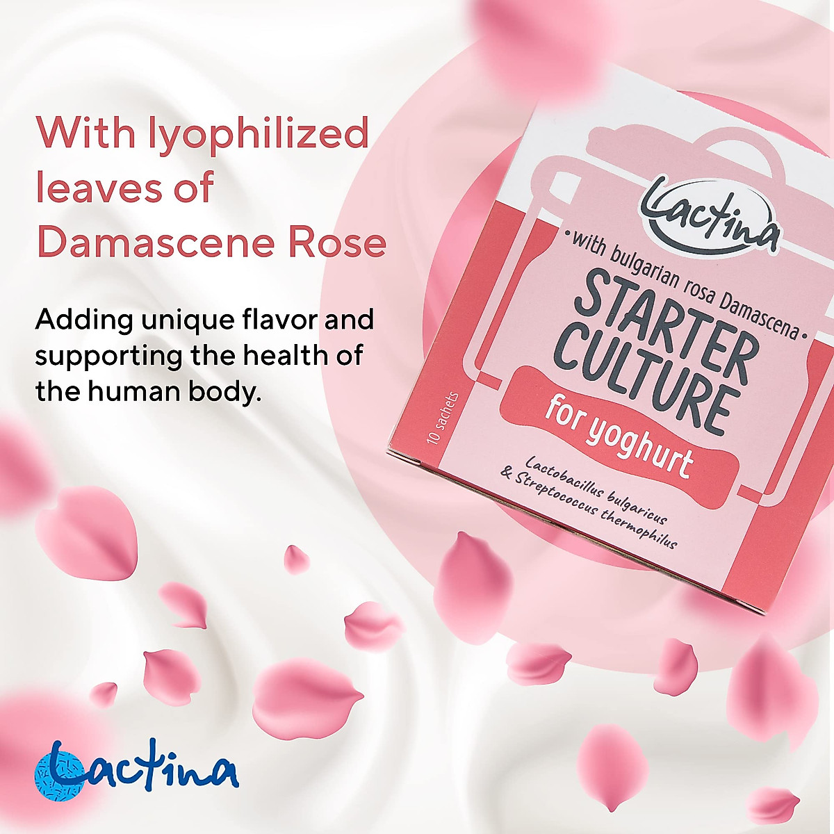 Bulgarian Yogurt Starter Culture Natural Probiotic Yogurt Culture Starter Homemade Yoghurt Starter 10 Liters Lactobacillus bulgaricus (Rose)
