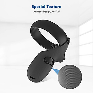 KIWI design Silicone VR Face Cover for Oculus Quest & Touch Controller Grip Cover for Oculus Quest Accessories Protection Cover, Ultra thin, Anti Sweat & Washable
