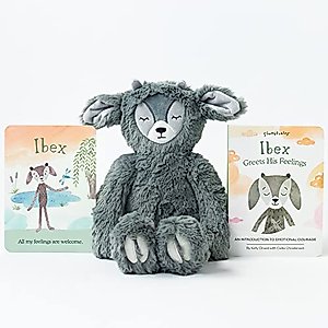 Slumberkins 14" Kin & Board Book | Promotes Emotional Courage, Resilience & Empathy | Social Emotional Tools for Ages 0+ (Ibex Kin & Board Book)