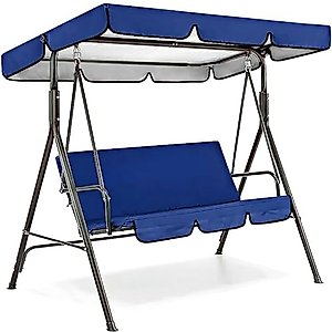 BTURYT Swing Chair Canopy Replacement, 2-3 Seater Swing Chair Canopy Cover, Anti-UV Waterproof Swing Chair Top Cover Roof for Outdoor Garden