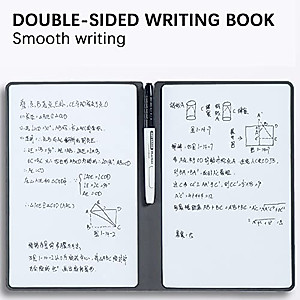 naixue Dry Erase Notepad - 6.3 X 9.53 Inch Leather Dry Erase Notepad Set - Erasable A5 Meeting Lapboard for Group Discussions
