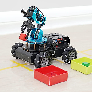 Hiwonder 4WD Vehicle Chassis Large Metal Bracket Mecanum Wheel Kit Arduino, Raspberry Pi, ROS Robot with 8V Encoder Geared Motor Kit