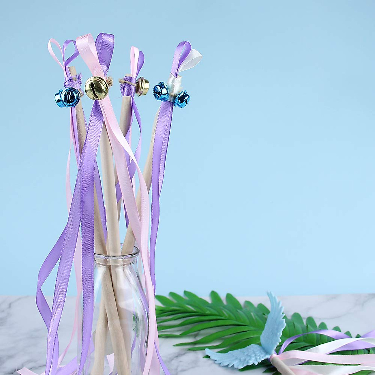 3/8 x 12 Inch, Wooden Dowel Rods, Unfinished Round Sticks for Pennant, Wedding, Christmas, Music Class, Party, DIY Crafts, 50 pcs