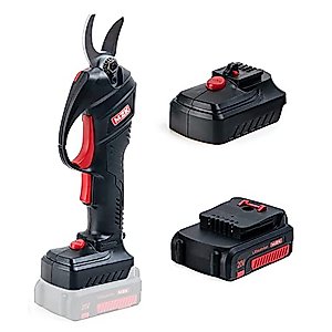 MZK Professional Cordless Electric Pruning Shears Battery Powered, Tree Pruner with Rechargeable Battery， 30mm [1.2inch] Cutting diammeter