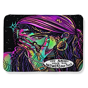 3x5 Ft Super Soft Indoor Modern Area Rug Rugs for Living Room Bedroom Trippy Cool Spooky Girl 60x39 Inch Rug