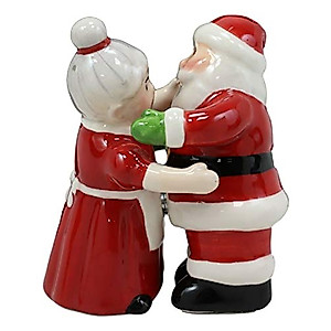 Set Of 1 Dancing Old Mr And Mrs Santa Claus Salt Pepper Shakers