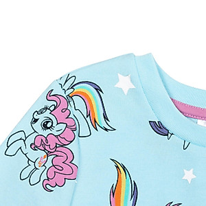 My Little Pony Toddler Girls French Terry Pullover Sweatshirt Light Blue 5T