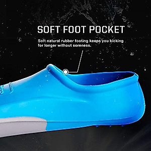 Speedo unisex Rubber Long Blade training swim fins, Black/Grey, XL - Men s Shoe size 10-11 Women Shoe 11.5-12.5 US