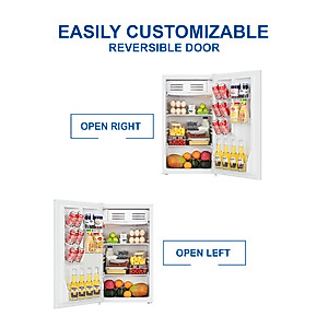 Koolatron Compact Refrigerator with Freezer - Mini Fridge for Bedrooms, Offices Dorms Wine Skincare Beverages Beer & Makeup Retro Cosmetic,Beverage Cooler Neveras Pequeñas para Cuarto white 3.1 cu ft