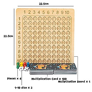 Multiplication Board Game Wooden Math Multiplication Board Game Children's Educational Toys Early Education Toys