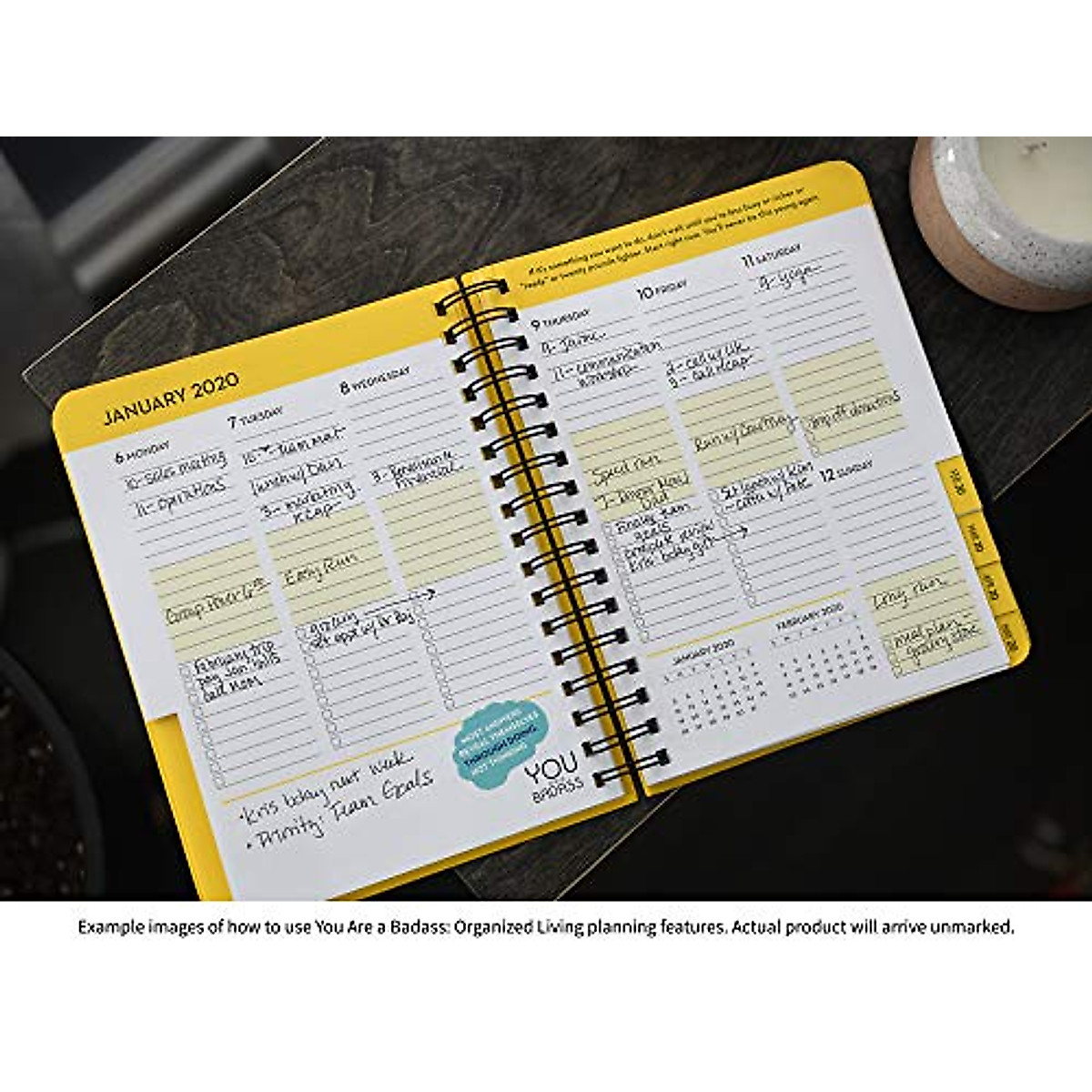 You Are a Badass 17-Month 2019-2020 Monthly/Weekly Planning Calendar
