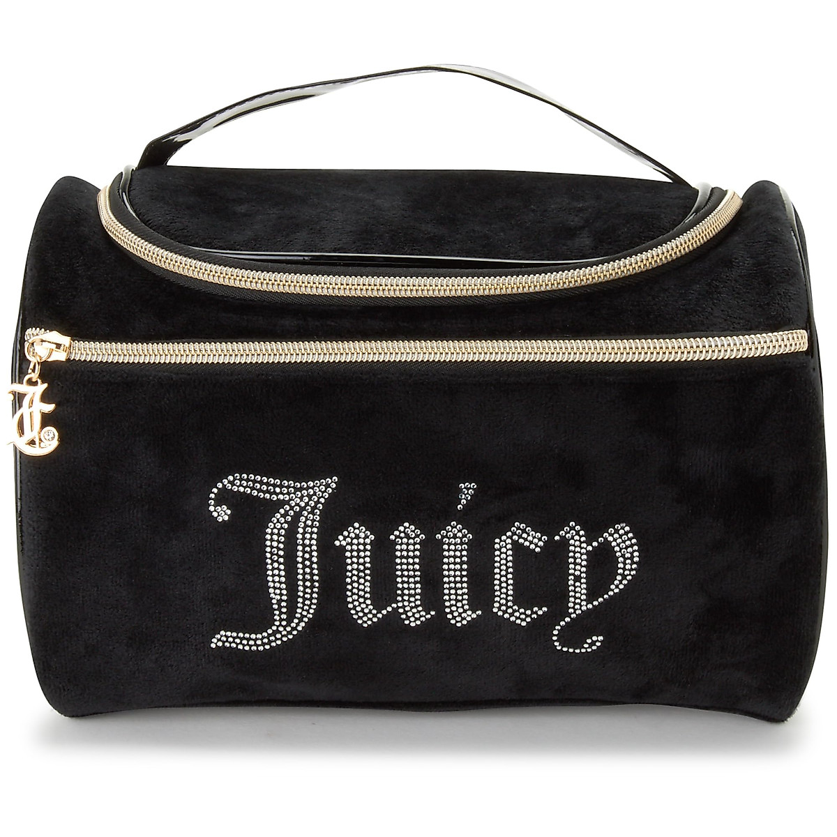 Juicy Couture Women's Cosmetics Bag - Hanging Travel Makeup and Toiletries Small Duffel Bag, Black