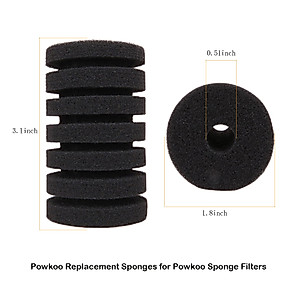 Powkoo 4pcs Replacement Sponge Filter, Replacement Sponges for Sponge Filter