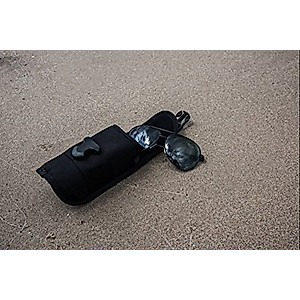 OneTigris MOLLE Eyeglasses Case with Buckle Hard Shell Sunglasses Storage Box 1000D Nylon (Black)