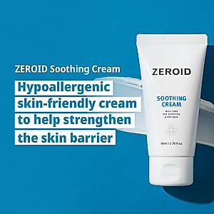 ZEROID Soothing Cream | Korean Dermocosmetic | Soothing | Calming | 2.7 Fl Oz (80ml)