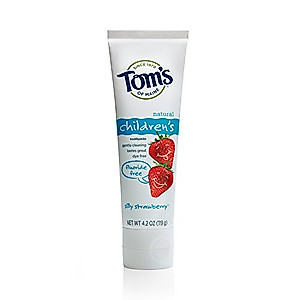 Tom's of Maine Natural Children's Fluoride Free Toothpaste, Silly Strawberry, 4.2 Ounce