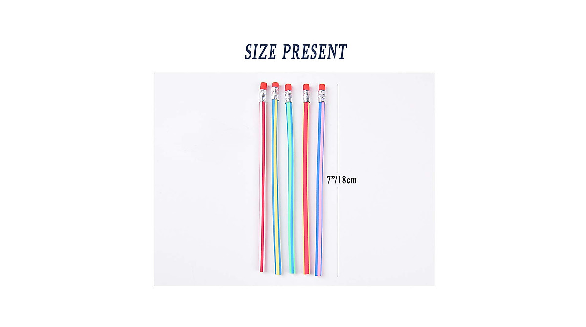 Flexible Bendy Pencils - 35 Colorful Soft Rubber Pencils for Kids